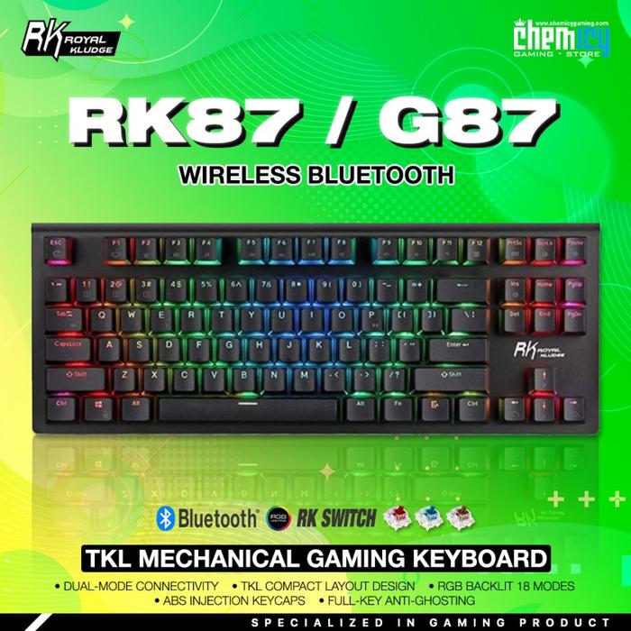 Jual Royal Kludge RK87 / G87 RGB TKL Bluetooth Mechanical Gaming ...