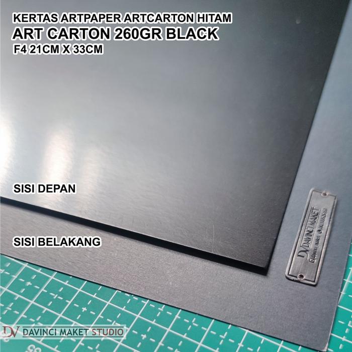 Jual Kertas ART PAPER CARTON KONSTRUK Bahan Maket - Hitam Putih 260gr ...