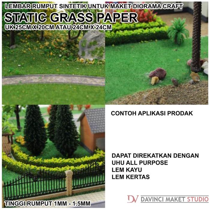 Jual Lembar Rumput Statis Alas Maket ama Miniatur - Static Grass Paper ...