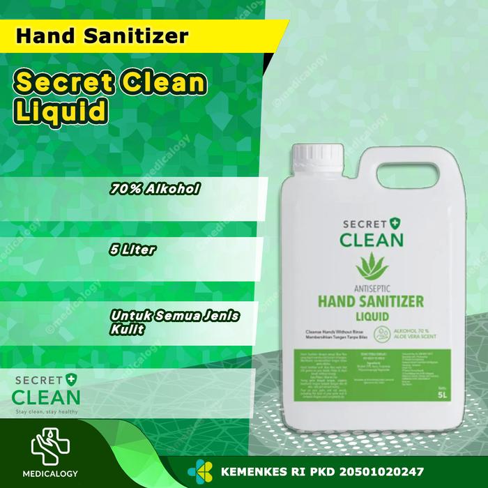 Jual Secret Clean Antiseptic Hand Sanitizer Liquid 5L - Jakarta Timur ...