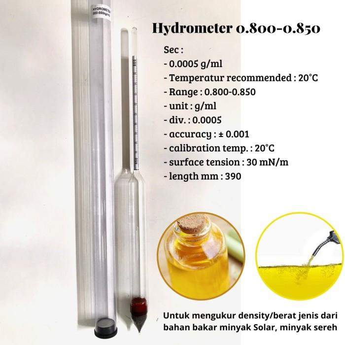 Jual Alat Ukur Solar Hydrometer solar Baume Density scala 0,8ml-0,9ml - SKALA 800-850 - Jakarta ...