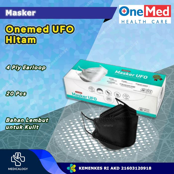 Jual Masker UFO Onemed Black Isi 20 - Kota Bandung - Medicalogy Bandung ...