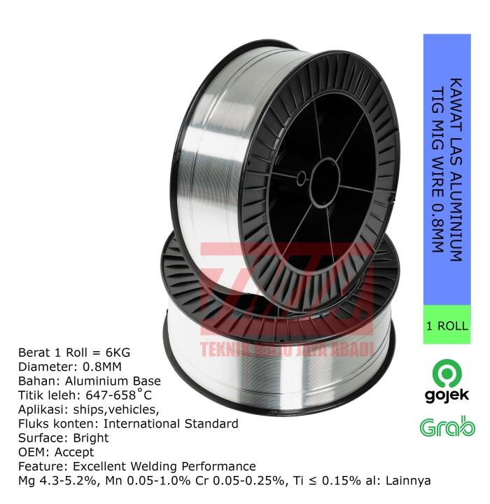 Jual Kawat Las Aluminium TIG MIG Wire ER5356 0.8mm 1mm 1.2mm (6kg/Roll ...