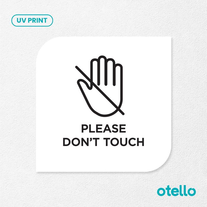 Jual Please Don't Touch Sign Board Akrilik Tempel Dinding Papan Acrylic ...