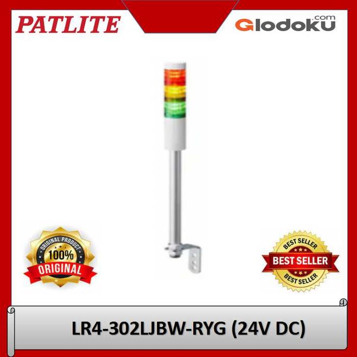 Jual PATLITE SIGNAL TOWER LR4-302LJBW-RYG (24V DC), WITH BUZZER - Jakarta Barat - glodoku ...