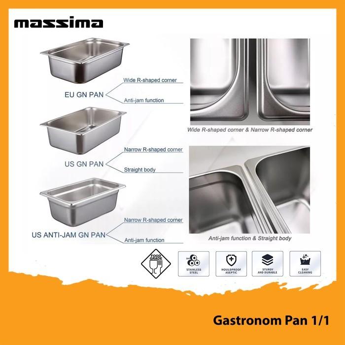 Jual Stainless Steel Gastronom Food Pan Gn Pan 1/1 Tinggi 15 Cm 150 Mm ...