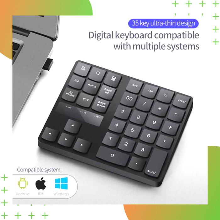 Jual keyboard numeric numpad keypad wireless keybord mini pc numerik ...