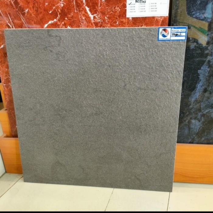 Jual granit teras 60x60 carport Valentino Moonston Black / kramik ...