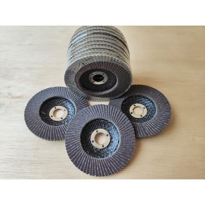 Jual MATA GERINDA GURINDA AMPLAS SUSUN 4 INCH FLAP DISC TEBAL MURAH ...