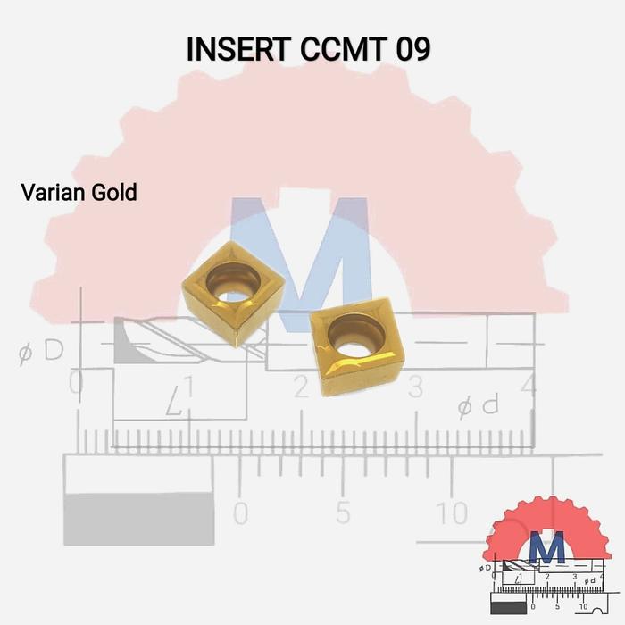 Jual Insert CCMT 09 T3 04 pahat bubut CCMT09T304 carbide - VP15TF Black ...
