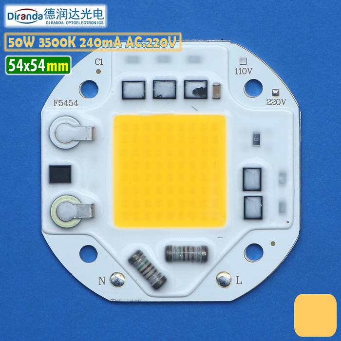 Jual DOB 50W 3000K 3500K Mata LED Warm HPL AC 220V Sorot Tembak Display ...