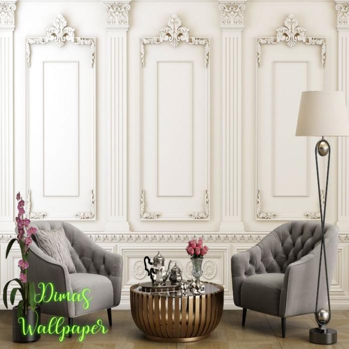 Jual Wallpaper 3D Custom Motif Wainscoting Panelling Moulding Katalog 2 ...