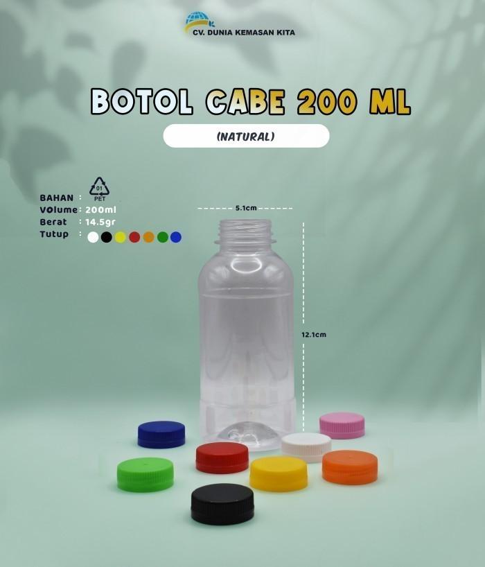 Jual Botol Cabe 200 ml - 1 pcs - Botol Madu - Botol Plastik VCO - Kota ...