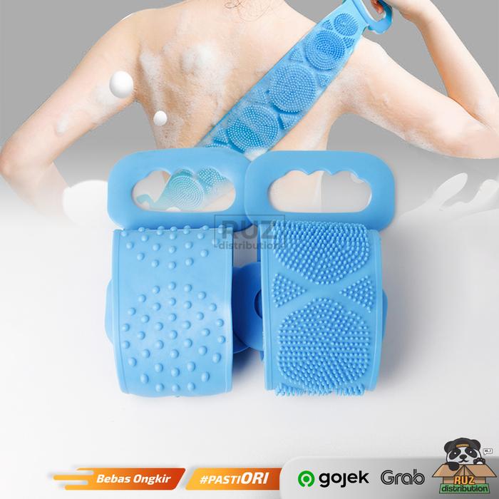 Jual Sikat Punggung Silikon Shower Puff Sikat Mandi Penggosok Badan ...
