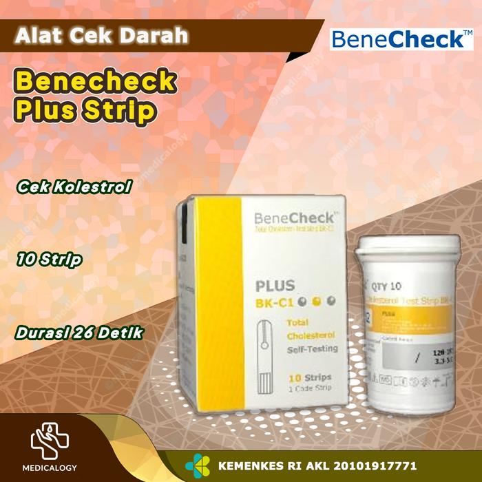 Jual BENECHECK PLUS STIK ALAT CEK KOLESTROL - ISI 10 STRIPS CHOLESTROL ...