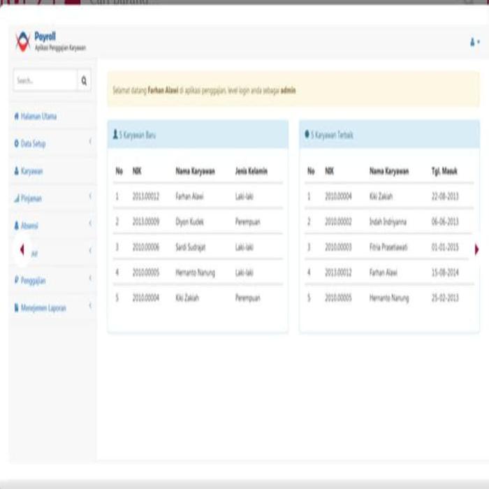 Jual Aplikasi Web Payroll Penggajian Php Mysql Source Code New Kota Surabaya Aplikasiwebs