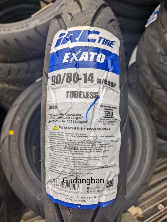 Jual IRC 90 80 14 Exato NR 88 Tubeless Ban luar motor Matic vario beat ...