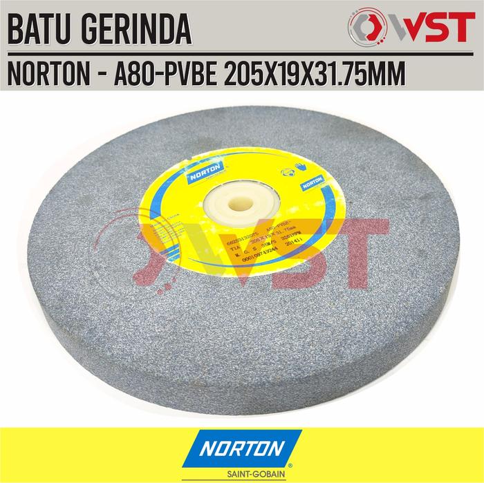Jual Norton Batu Gerinda Duduk 8Inch A80 / Batu Asah 205x19x31.75 Grit ...