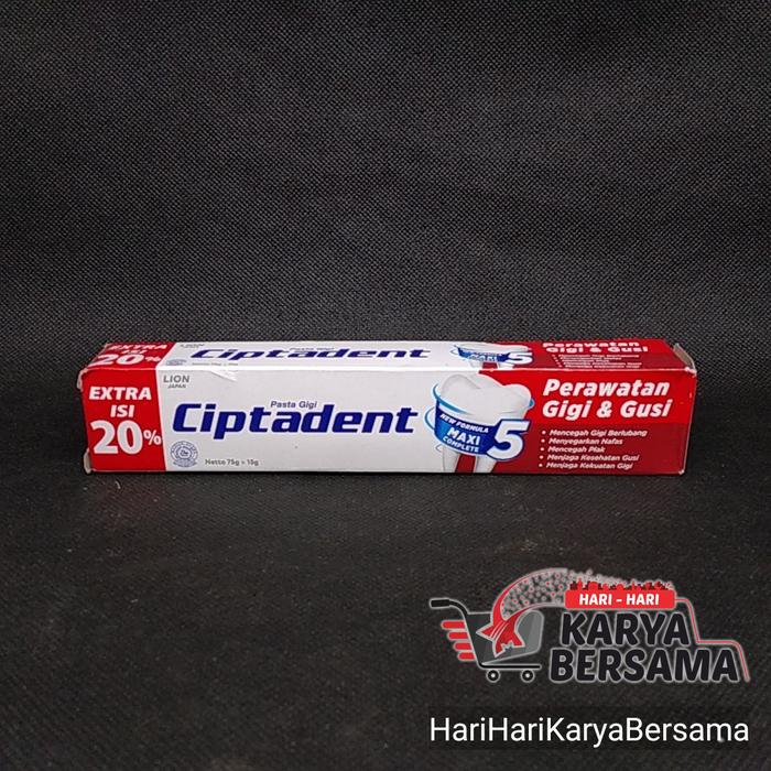 Jual PASTA GIGI CIPTADENT MAXI COMPLATE 5 TUBE 75GR - Kota Medan ...