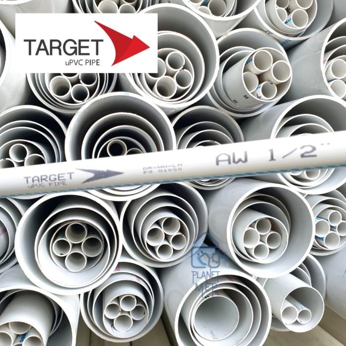 Jual TARGET PIPA uPVC AW 1/2 - 5 inch / PIPA PVC PARALON 4 METER - 1/2 ...