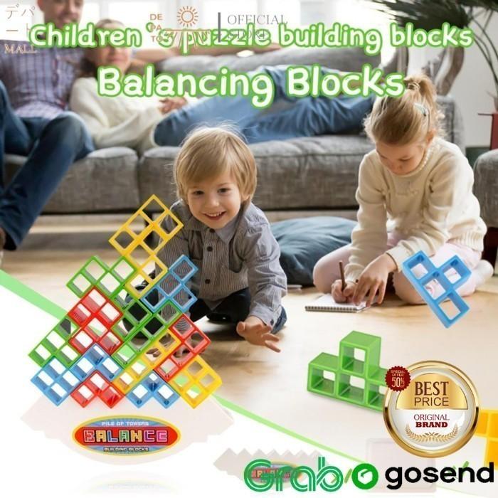 Jual Mainan Balok Keseimbangan Tetra Tower Block Balancing Family Game ...