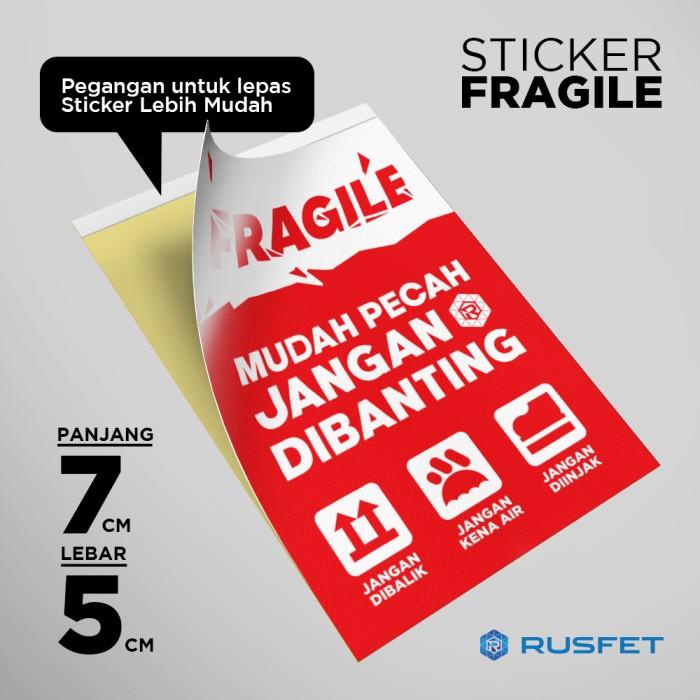 Jual Stiker Fragile Jangan Di Banting Label Pengiriman - 5cm x 7cm ...