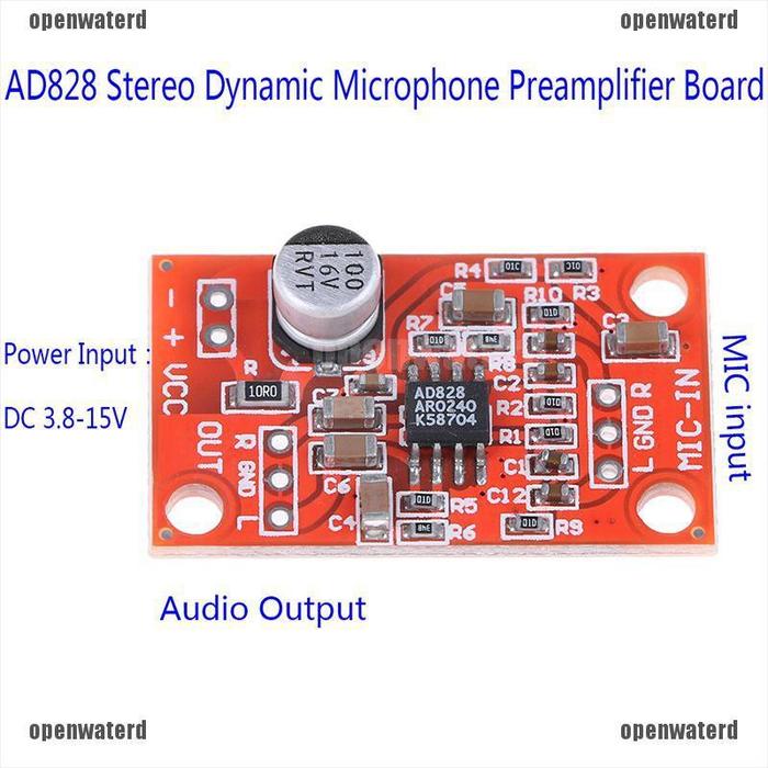 Jual AD828 Board Dynamic Microphone Dynamic DC 3.7v-15v 12V - Jakarta ...
