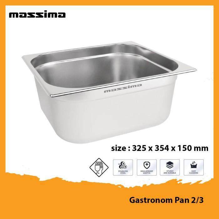 Jual Stainless Steel Gastronom Food Pan GN Pan 2/3 tinggi 15 cm 150 mm - Kab. Tangerang ...