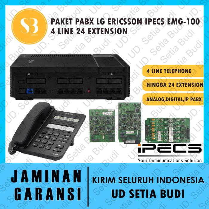 Jual PABX LG Ericsson iPecs eMG100 Kapasitas 4 Line 24 Ext + Key Telephone - Kota Surabaya - U.D ...