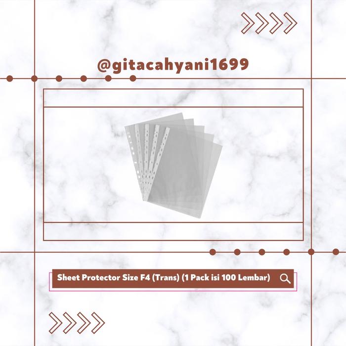 Jual SHEET PROTECTOR (100 LEMBAR / PACK) (HARGA PER PACK) - Jakarta ...