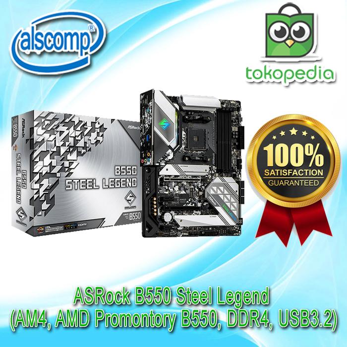 Jual ASRock B550 Steel Legend (AM4, AMD Promontory B550, DDR4, USB3.2 ...