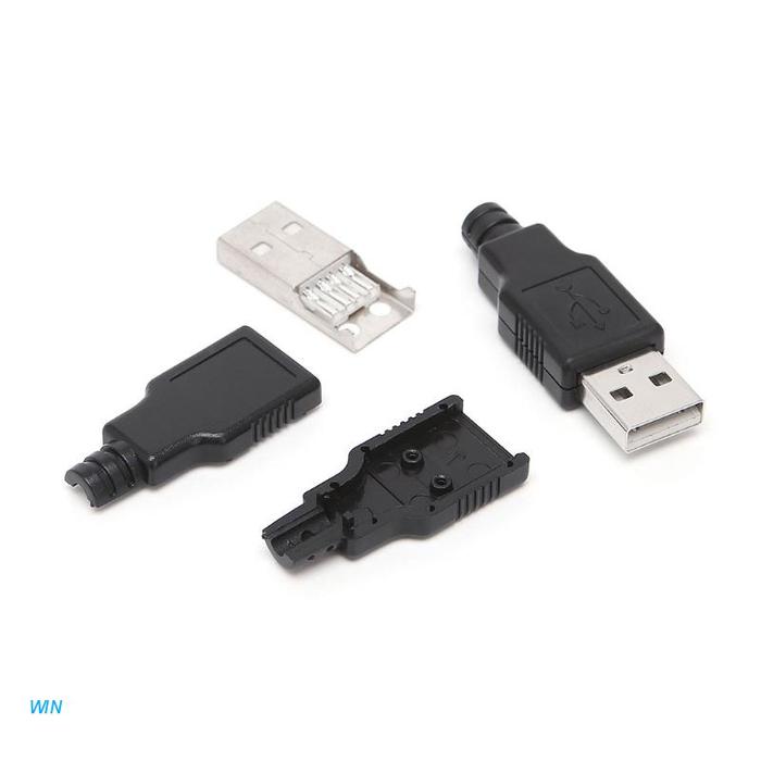 Jual Win 10 Set Soket Konektor Usb 2.0 Tipe A Male 4 Pin Dengan Cover ...