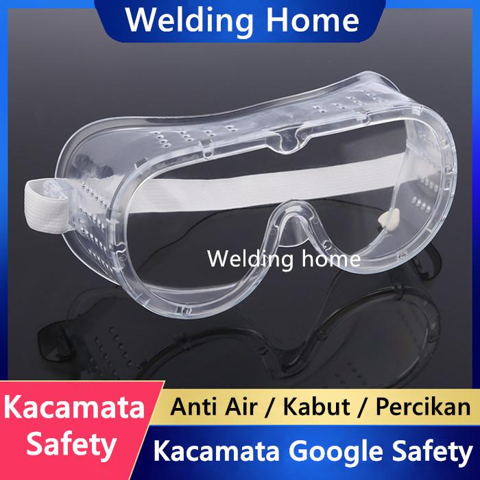 Jual Safety Goggles Glass Kacamata Google Pelindung Mata Bening Kaca ...