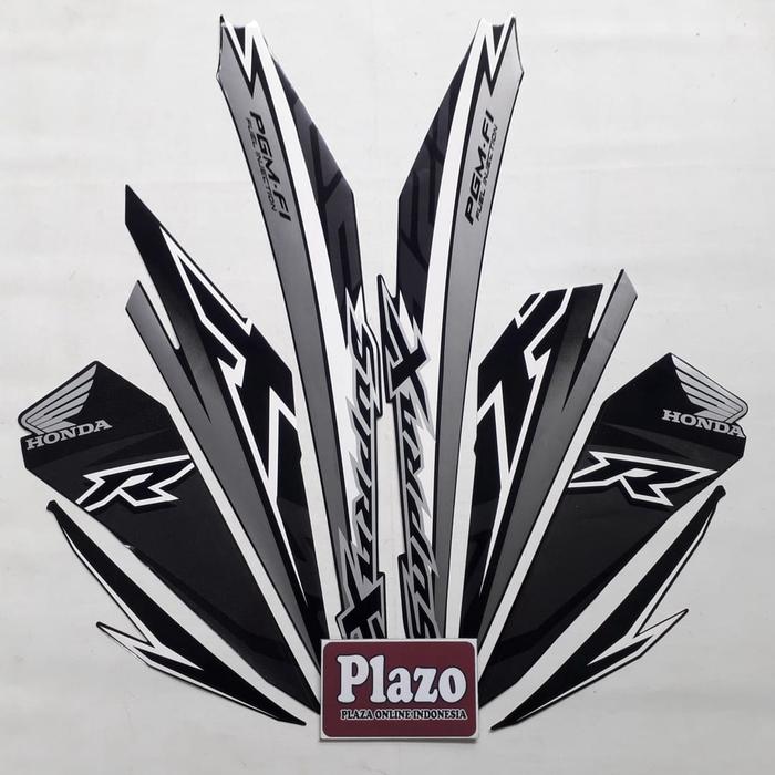 Jual Stiker body motor / striping lis honda supra x 125 fi 2018 hitam ...