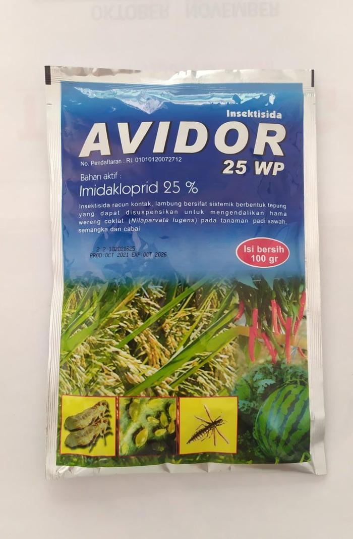 Jual AVIDOR 25 WP 100 GRAM INSEKTISIDA HAMA WERENG KUTU KEBUL THRIPS ...