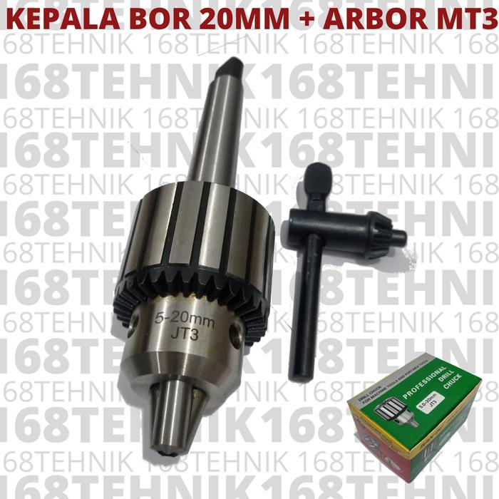 Jual KEPALA BOR 20MM SET ARBOR MT3 JT3 - CHUCK DRILL - KEPALA BOR 5-20MM - Jakarta Barat ...