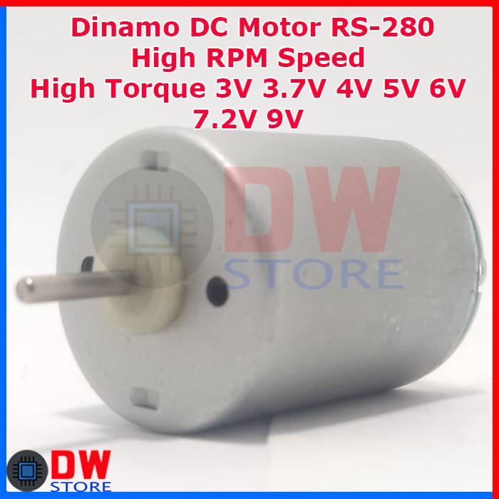 Jual Dinamo DC Motor RS-280 RS 280 High Speed Torque 3V 4V 5V 6V 7V 9V ...