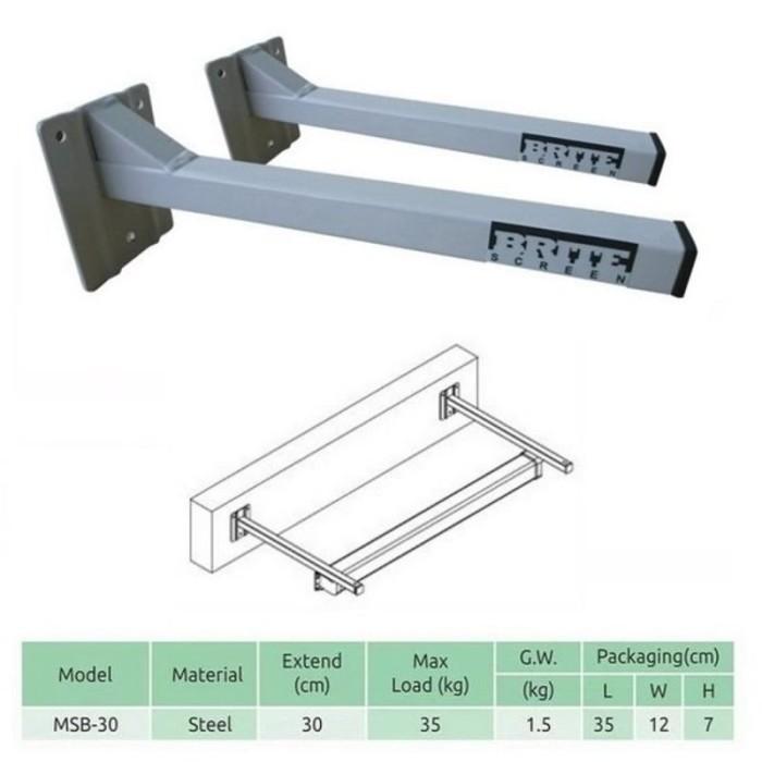 Jual Bracket Screen Projector Brite MSB-30 - Bracket Layar Proyektor ...