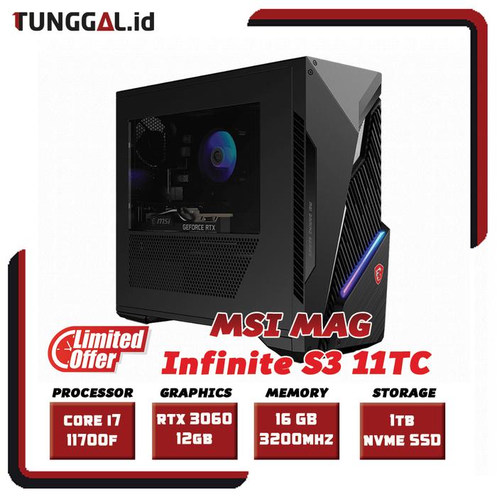 Jual MSI PC GAMING MAG INFINITE S3-013 i7-11700F 16GB 1TB RTX3060 12GB W10 - Kota Magelang ...