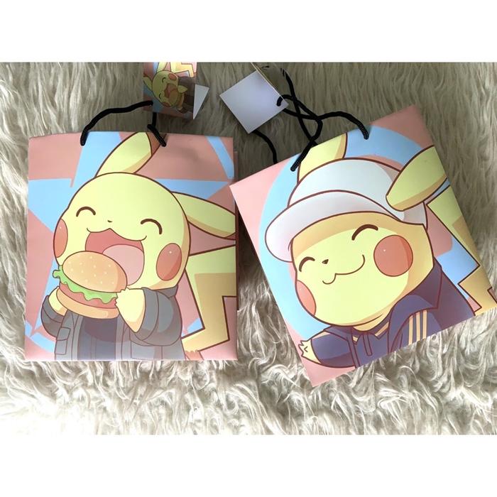 Jual paperbag custom pokemon/pikachu/goodie bag birthday/hampers ulang ...