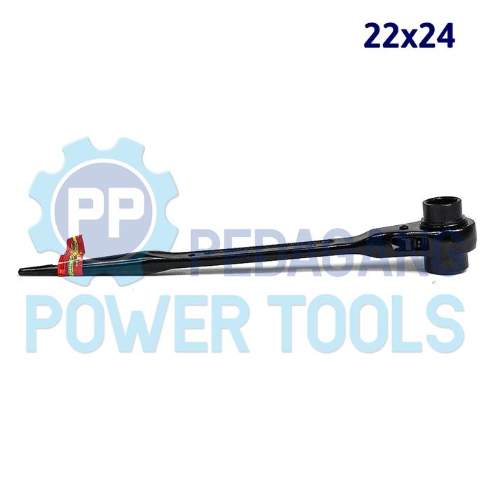 Jual promo RACET 22 DOUBLE WRENC RING 24 BSCAFFOLDING RATCET X KUNCI MM ...