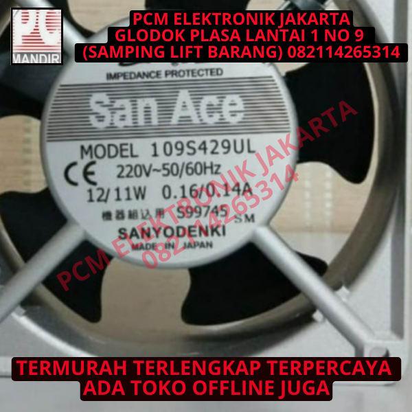 Jual fan 220v 12cm bearing sun ace san ace sanace sanyo denki silver ...