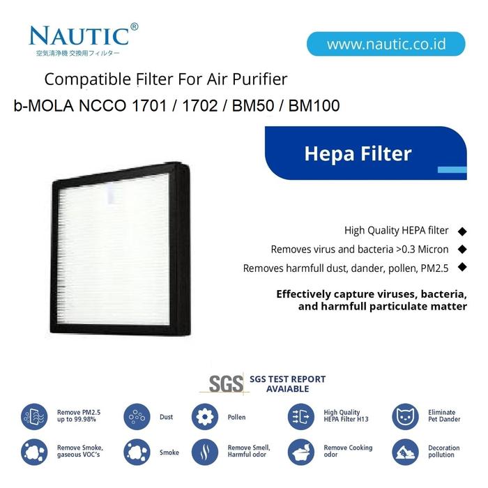 Promo Hepa Filter Bmola 1701 / 1702 / BM50 / BM 100 BMOLA NCCO 1701/1702 - Jakarta Barat ...