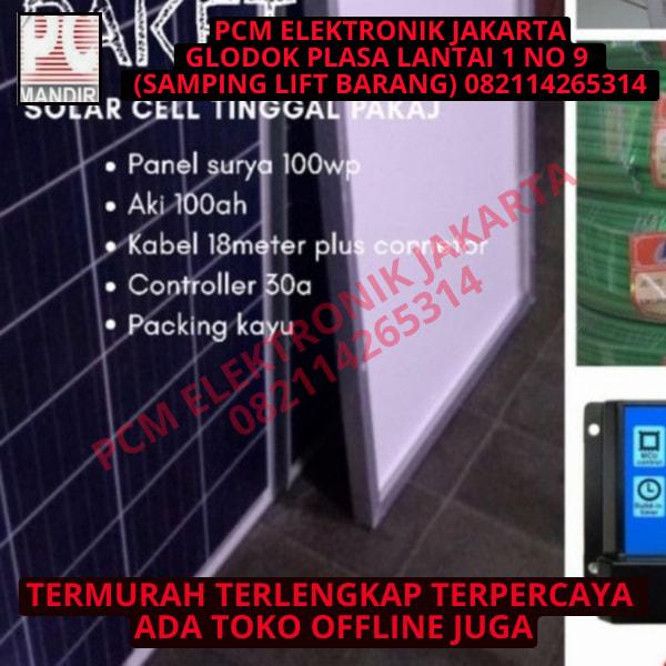Jual paket solar cell solar panel panel surya 100wp 100ah tanpa ...