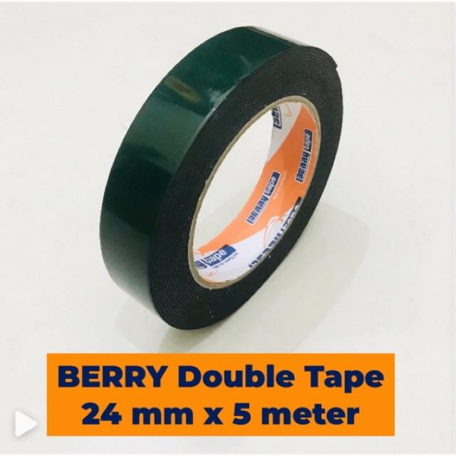 Jual Double Tape Foam Hitam 24 MM 1 “ x 5 M BERRY Double Tape Busa ...