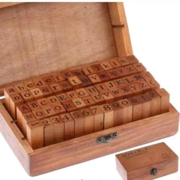 Jual [Dijual] Cap / Stampel Huruf Angka / Stempel Kayu / Alphabet Stamp ...