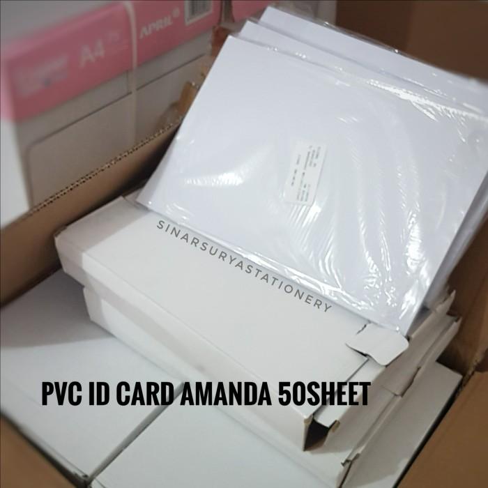 Jual [Dijual] Kertas Pvc Instant Id Card A4 50 Sheet Merk Amanda Per ...