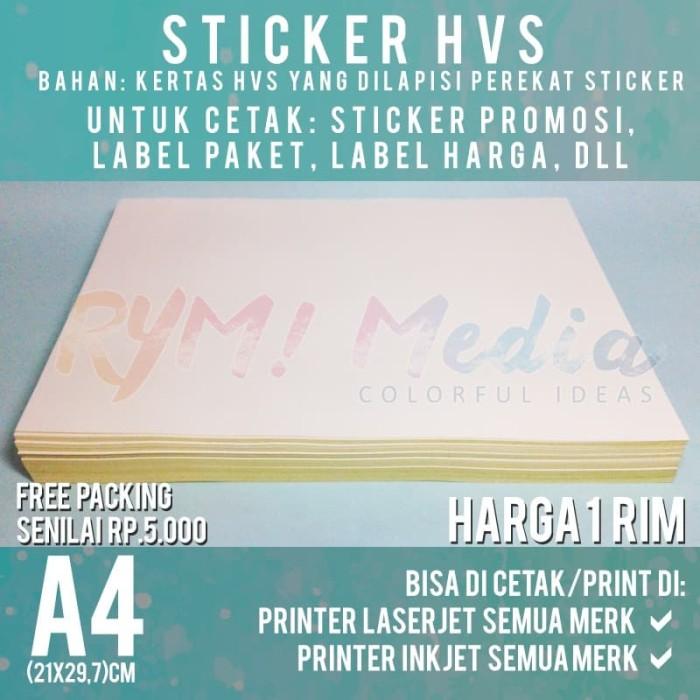 Jual [Dijual] Kertas Sticker Hvs A4 (1 Rim/500 Lembar) Tbk - Kota ...