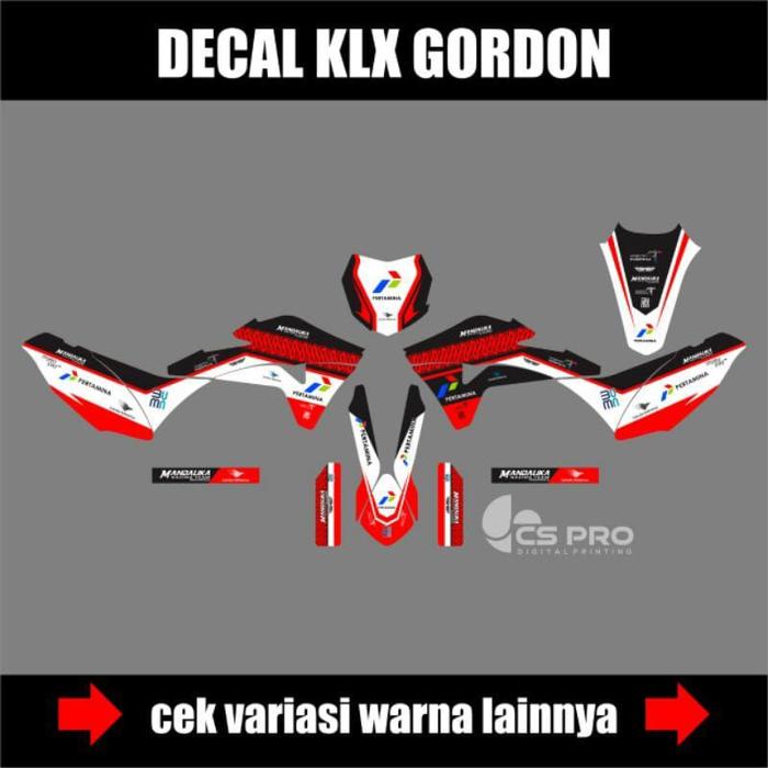 Jual STIKER DECAL FULLBODY KLX GORDON 150 MANDALIKA - Merah, All - Kab ...