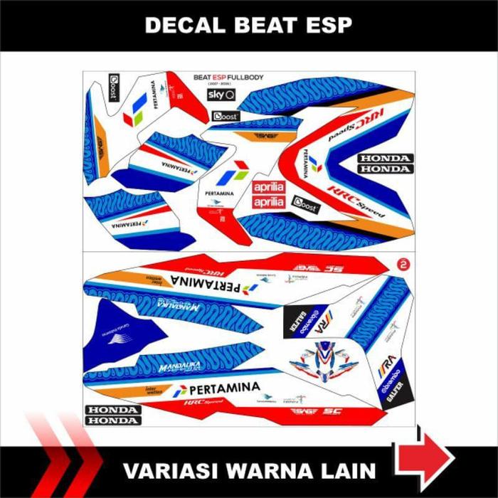 Jual STIKER DECAL FULLBODY HONDA BEAT ESP 2016/2019 MANDALIKA - Biru ...